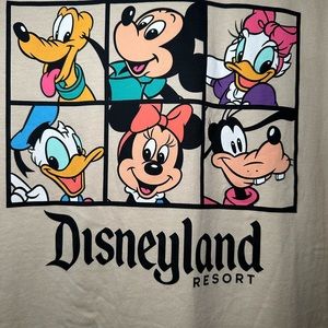 Disney | Tops | Beigetancream Mickey And Friends Disneyland Oversized ...